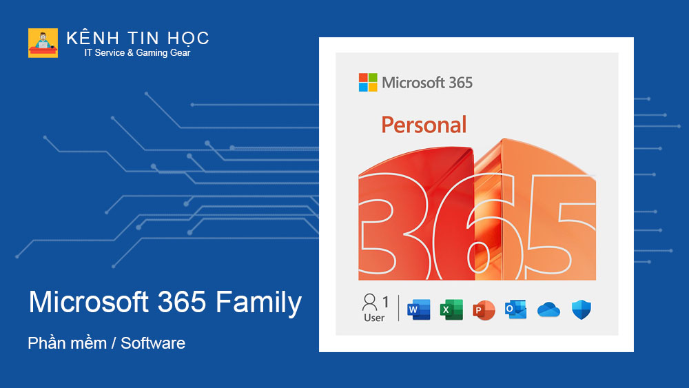 Phần mềm Microsoft 365 Personal (12 tháng, 1 người dùng)